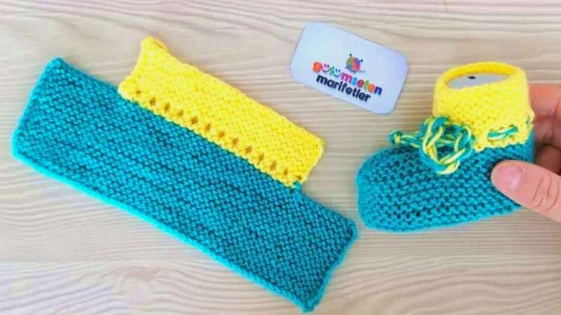 棒针编织轻便舒适的宝宝毛线鞋,简单易织,十分钟就能搞定