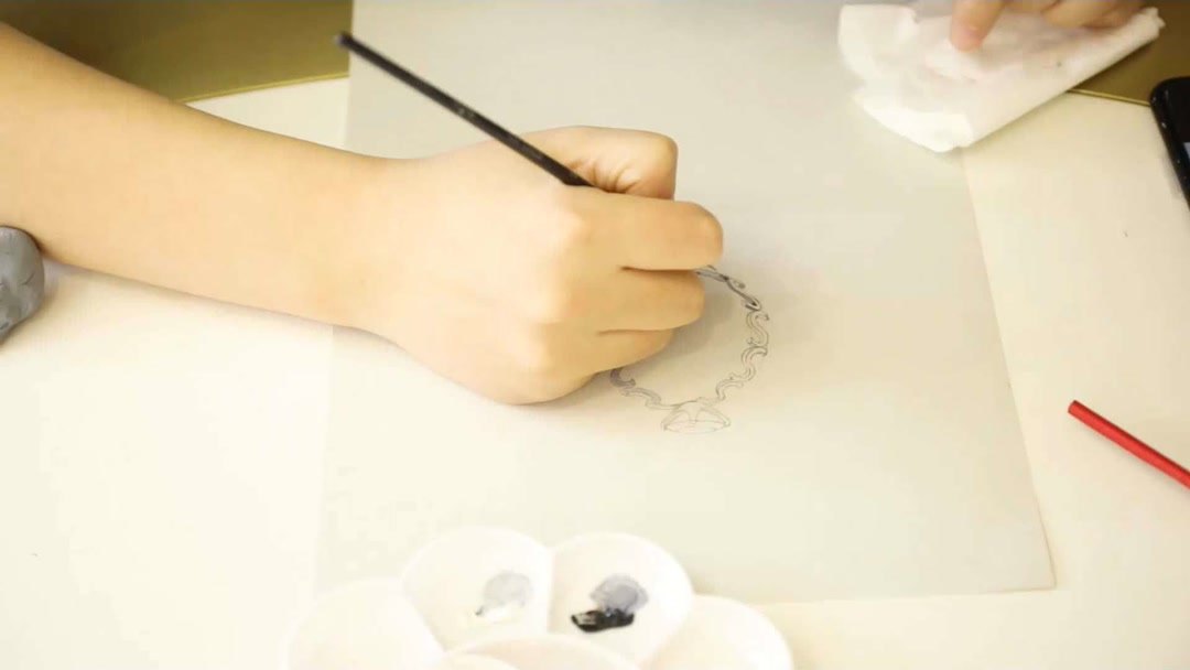 钻戒手绘现场设计图