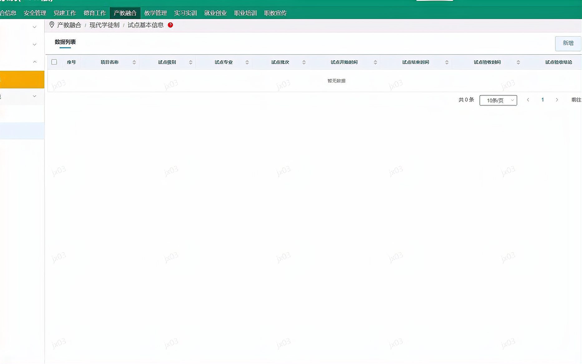 产教融合-现代学徒制-试点基本信息