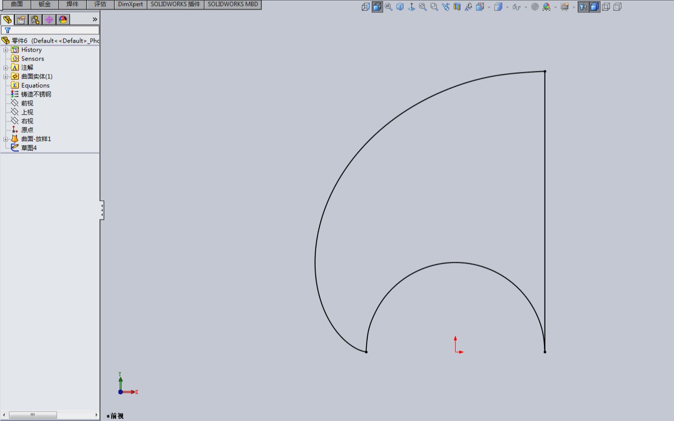 sw2015绘制渐开线_放样曲面
