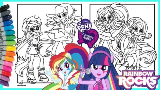 儿童益智亲子画画给小马宝莉涂色,这是谁呢