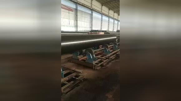防腐钢管螺旋钢管车间生产过程-沧州友发管道装备有限公司