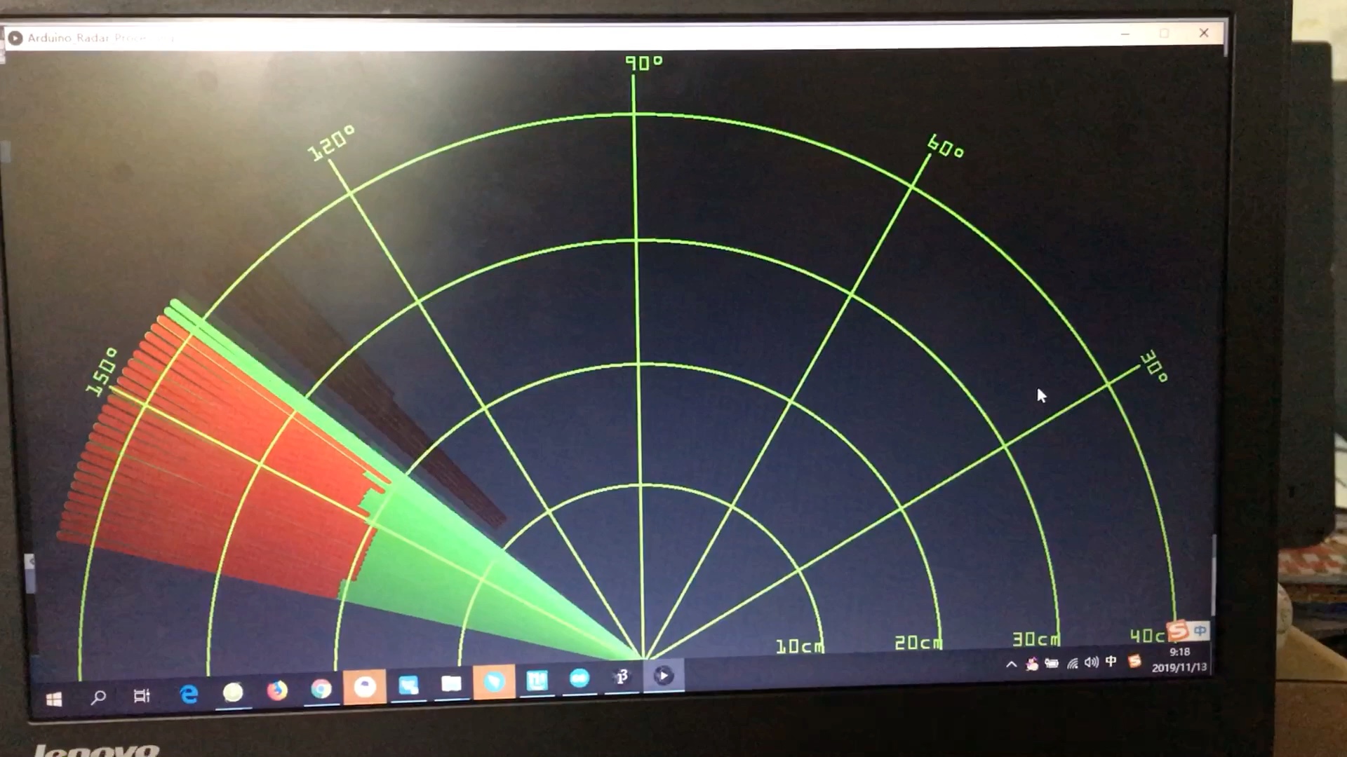 超声波雷达图 Arduino