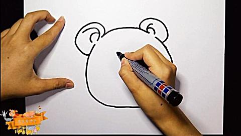 亲子绘画幼儿简笔画教程视频: 《可爱的大熊猫》