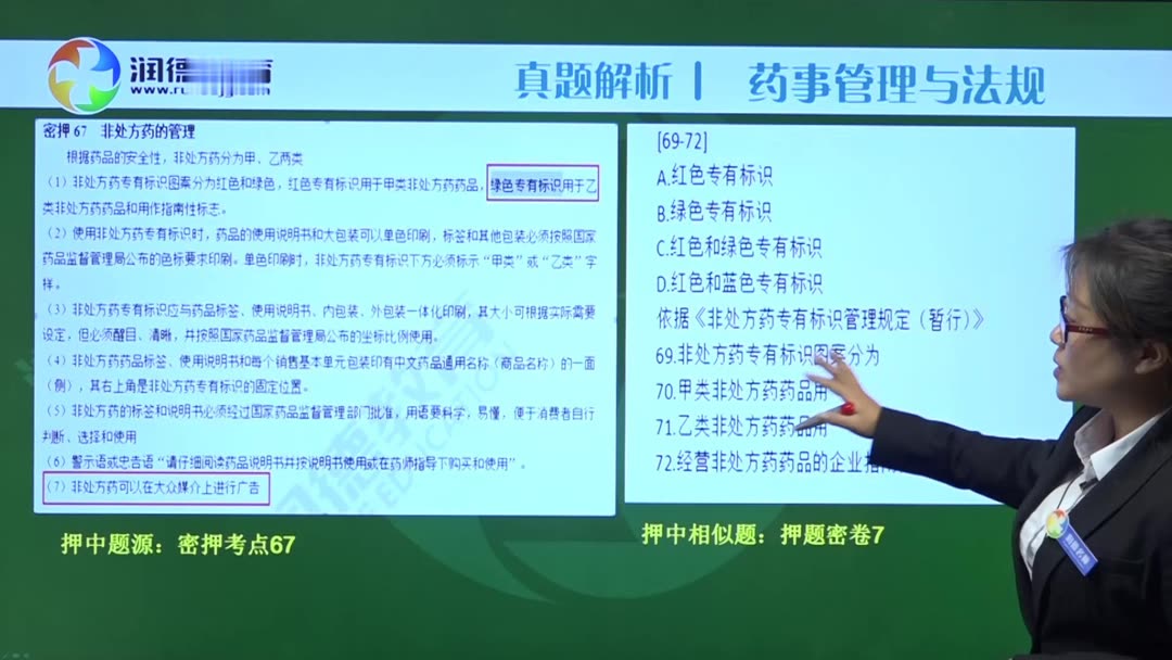 (润德教育全网首发)2017年执业药师考试真题答案解析法规