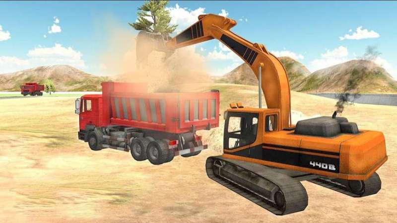 大型挖掘机模拟游戏 驾驶卡车运沙