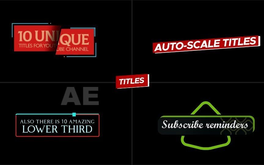 ae片头 G55简洁实用logo演绎字幕条背景制作网络视频包装宣传排版...