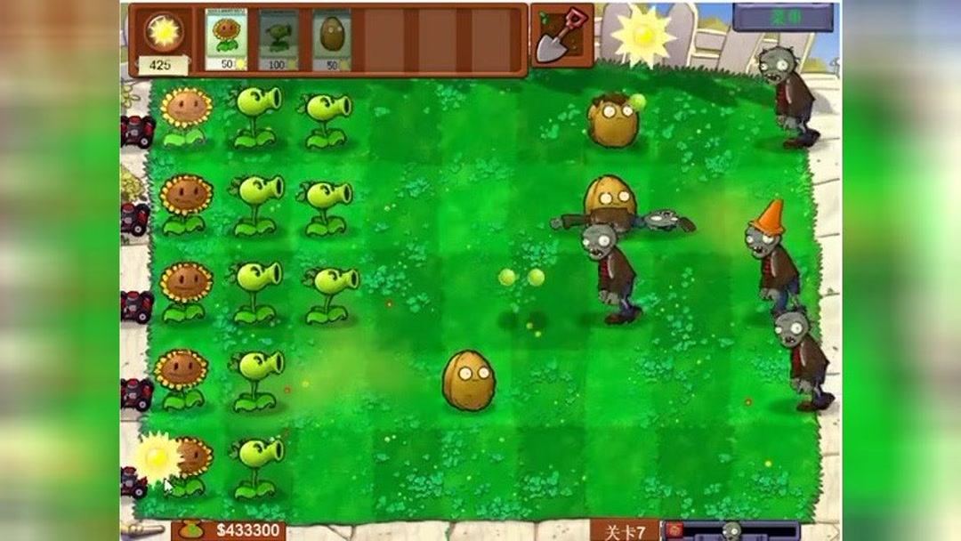 植物大战僵尸无敌版视频 僵尸掉坑里