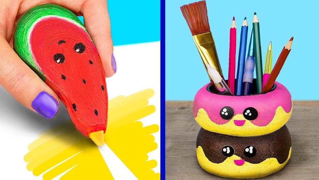 VanskCn:手工DIY、可爱的学习用品西瓜修正带、彩虹雨云便签纸