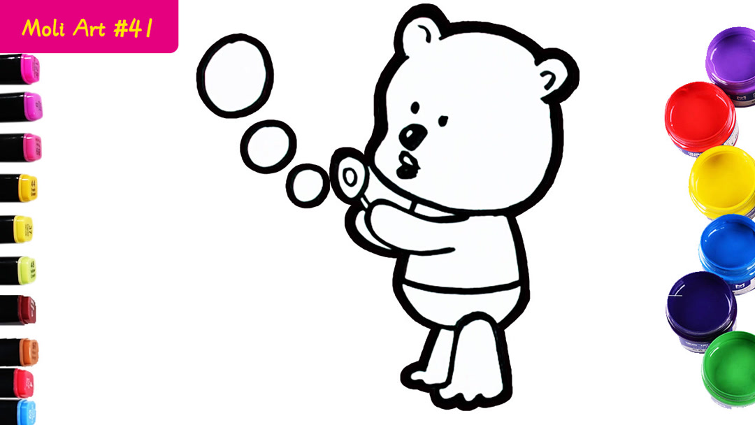 简笔画小熊简笔画图片大全儿童画幼乐园画画作业简笔画学英语