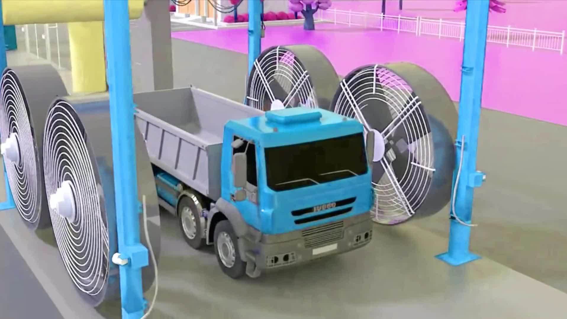 孩子们爱玩的卡车,穿越山谷,驾驶模拟器游戏