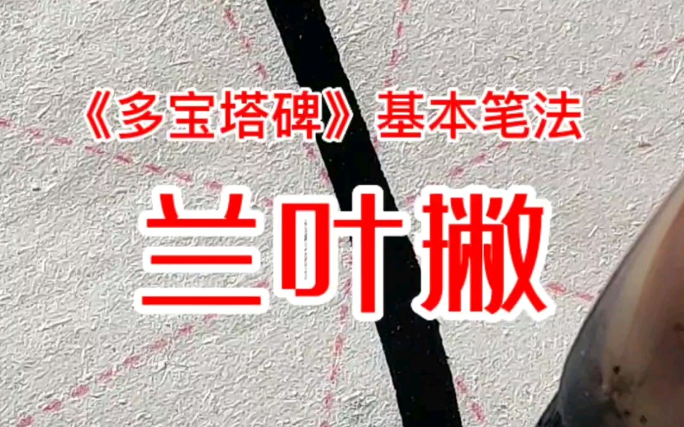 《多宝塔碑》基本笔法 兰叶撇