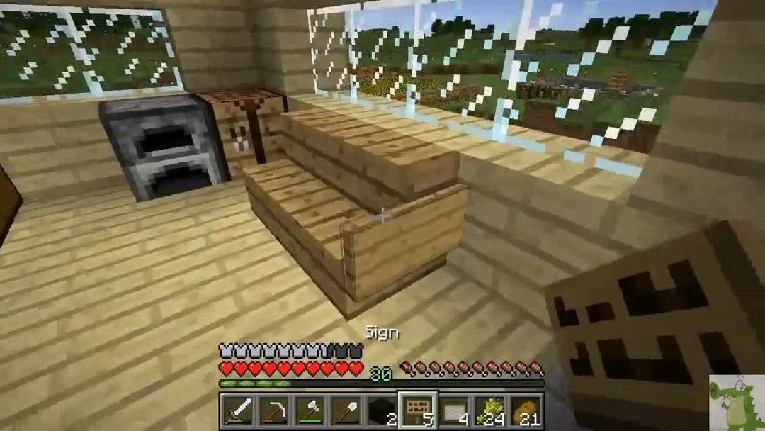 我的世界之木头沙发扶手的制作