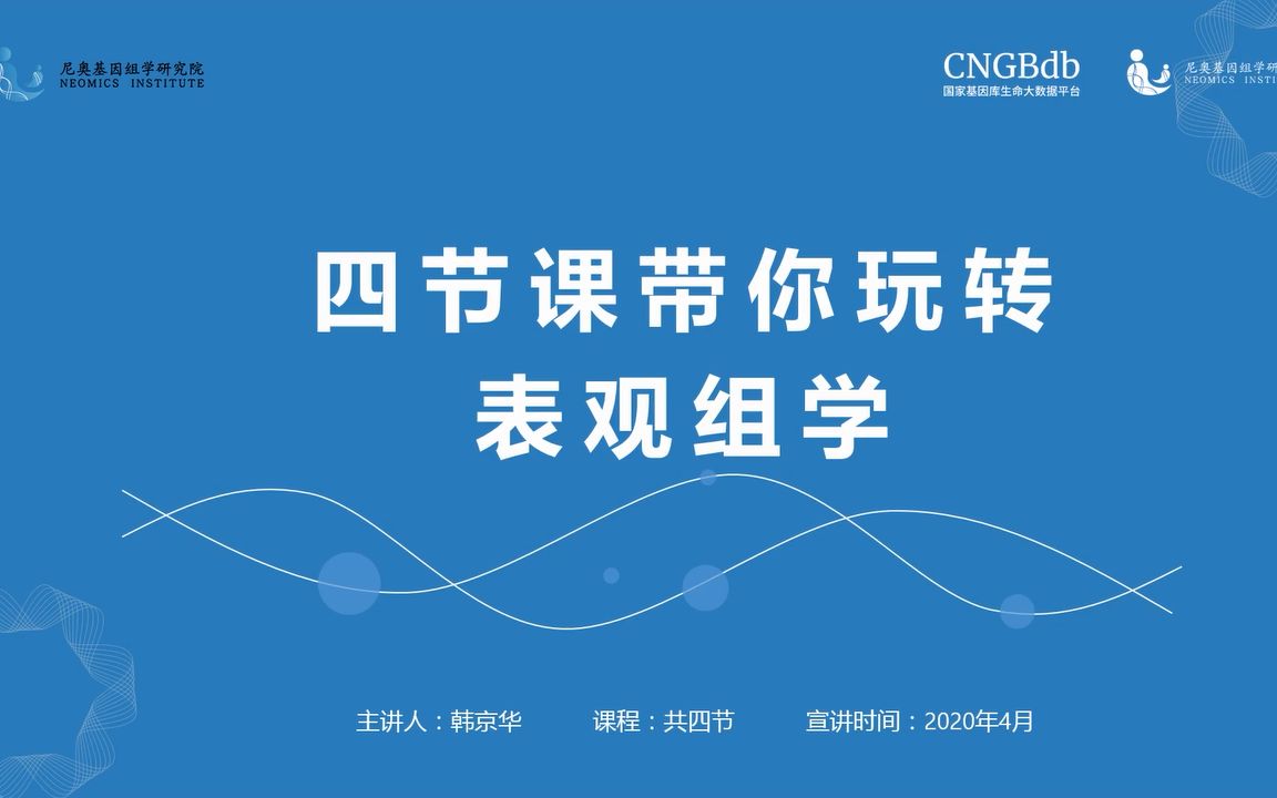 【第四期:染色质类表观组学生信分析】四节课带你玩转表观组学