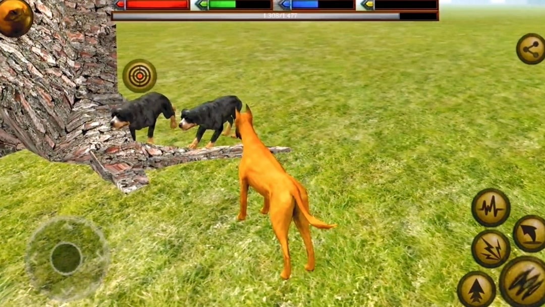 小狗模拟器:流浪狗遭到两只恶犬攻击,简直太可恶了