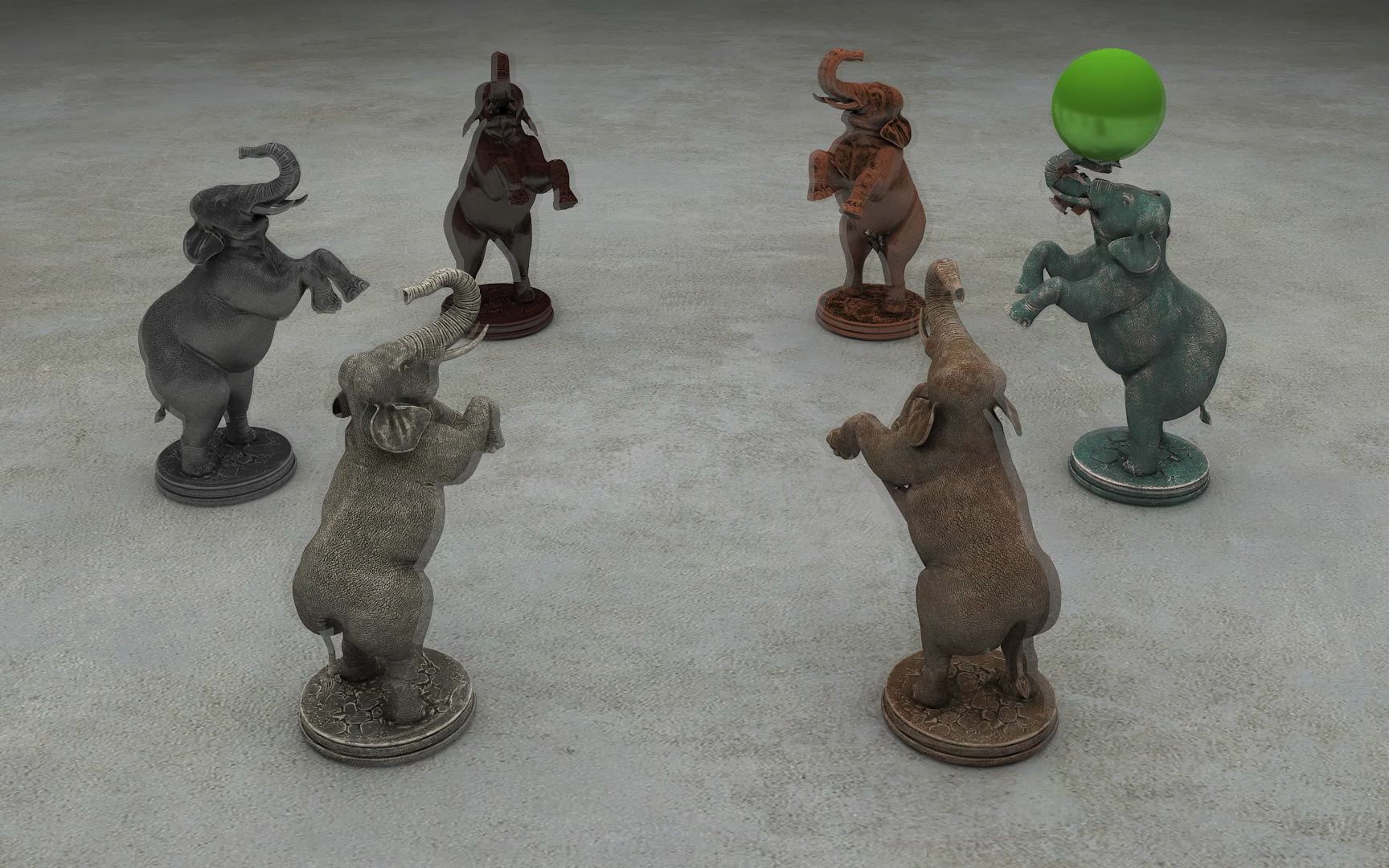 Tyflow模拟球体撞碎大象雕塑(Tyflow-10 碰撞坍塌-3球撞圈象)