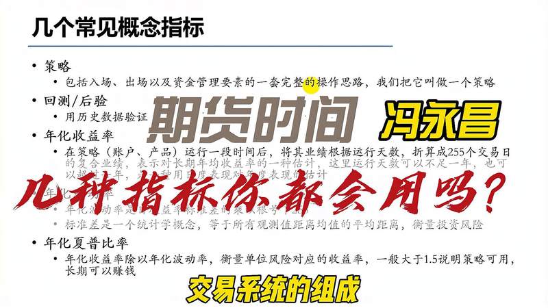 期货常见的指标你都会用吗?