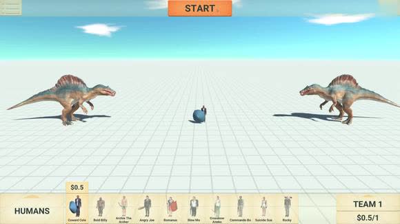 【动物全面模拟器】2只棘龙和每个小动物来一下