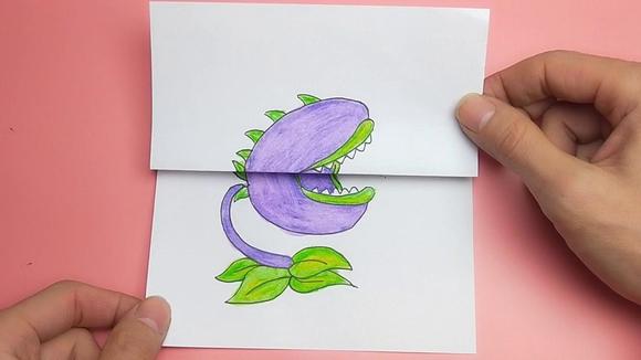给手绘画出搞笑植物花,简单又有创意,手绘DIY视频