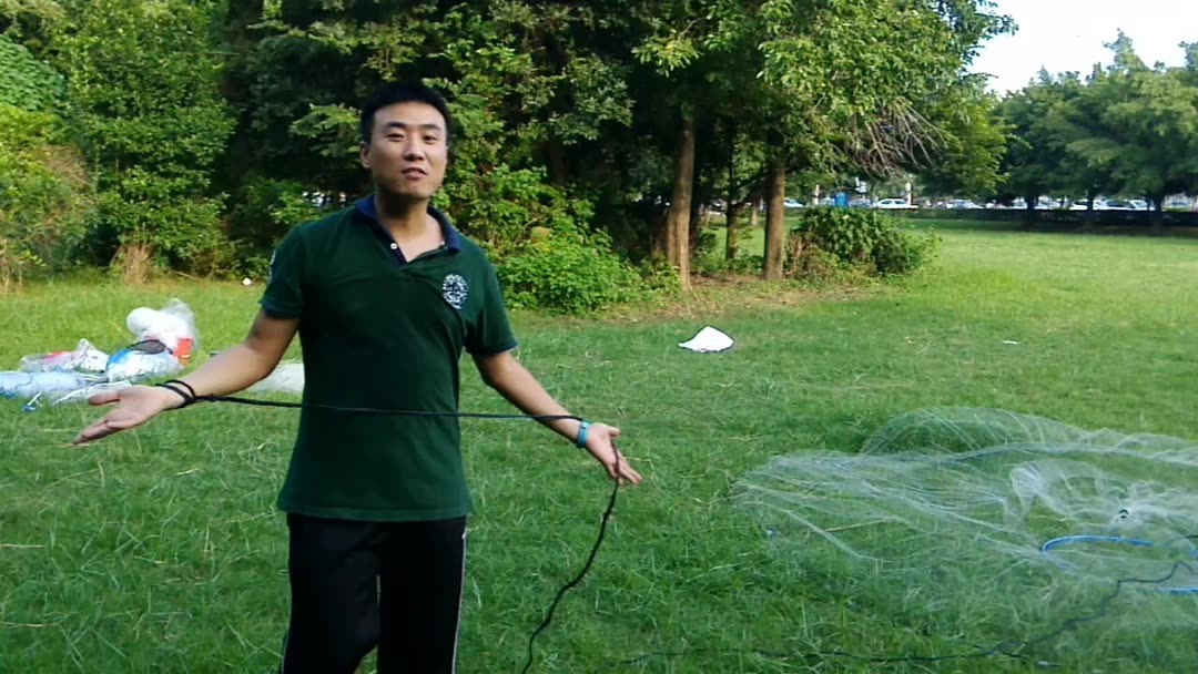 最省力的背抛法的手抛网 美式网480手抛网渔网撒网鱼网抓鱼
