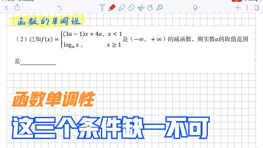函数的单调性问题,这三个条件缺一不可