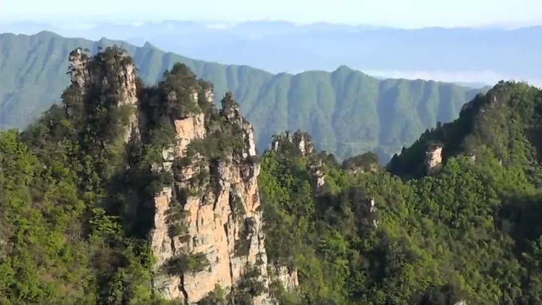 湖南张家界天门山景区4k高清风景航拍!美不胜收! _高清在线