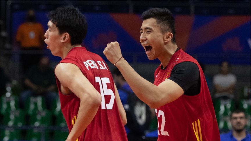 张景胤精彩球:世界男排联赛 中国男排1-3伊朗男排