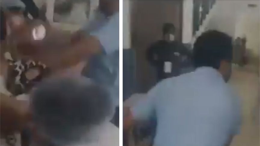印度医患暴力斗殴实拍:撕衣服扇巴掌,怒拔氧气罩打成一团