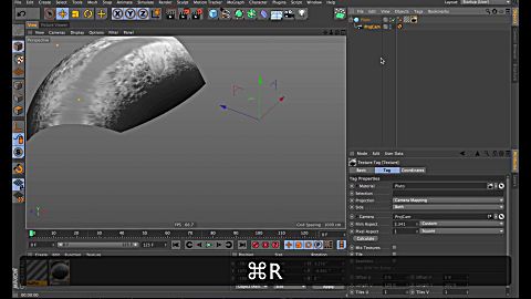 C4D通过摄像机投射的方法制作真实效果地球环境