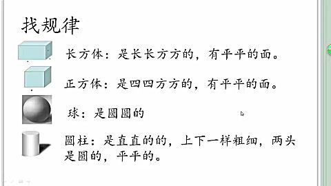小学数学几何图形——认识物体和图形