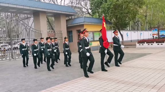 #升旗仪式 伴乐出旗