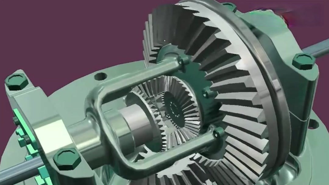 差动齿轮机械结构,运行原理很直观的演示!