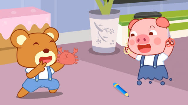 猫小帅安全对对队:使用剪刀要注意,小心两个大钳子会咬人