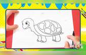 手绘动物简笔画之画可爱的乌龟宝宝