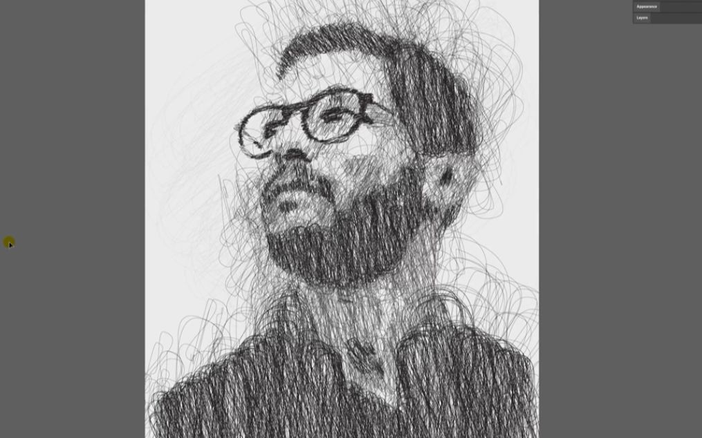 AI制作素描草稿线笔触效果教程Vector Portrait Sketch in Adobe Illustrator