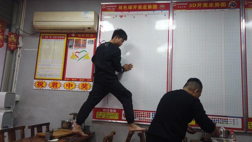 彩票店老板实验,双色球3D七乐彩15选5,排走势图需要多少时间?