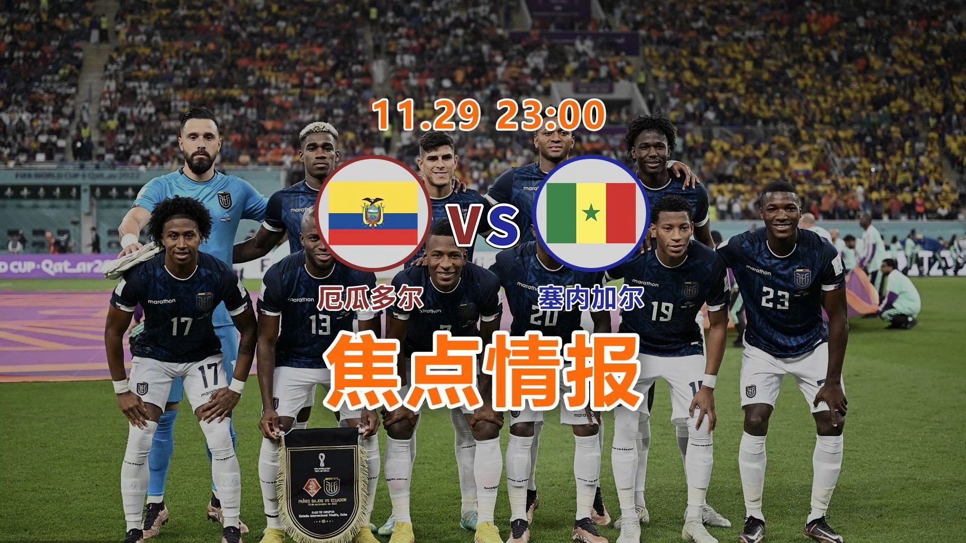周二 世界杯 厄瓜多尔vs塞内加尔