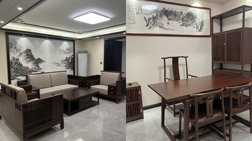 父母喜欢欧式00后儿子独爱中式,6个月装修完,效果如单位办公室