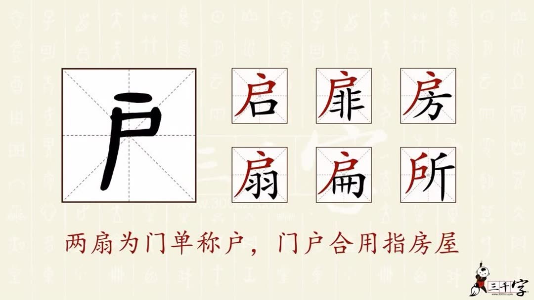 “户”初始字形就是单扇的门板及门的一半,在古代“门”和“户”...