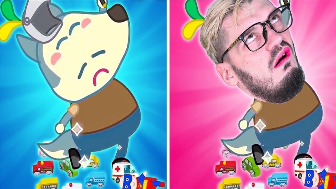 搞笑模仿秀:沃尔夫在现实生活,外国小哥0成本模仿,道具太草率