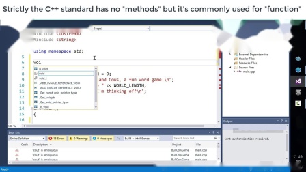 visual studio游戏编程-使用函数进行简化