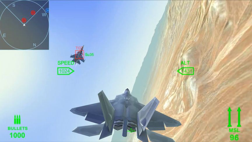 Unity3D游戏开发 本人的独立空战游戏(F22战斗机)