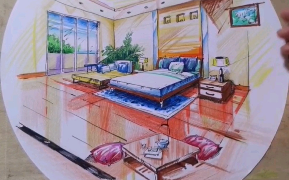 室内设计效果图过程