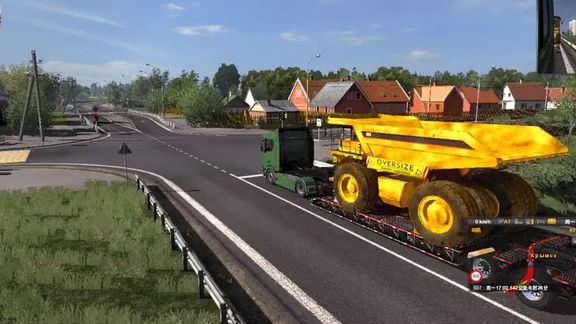 欧洲卡车模拟2:运送巨无霸,这货物太重了