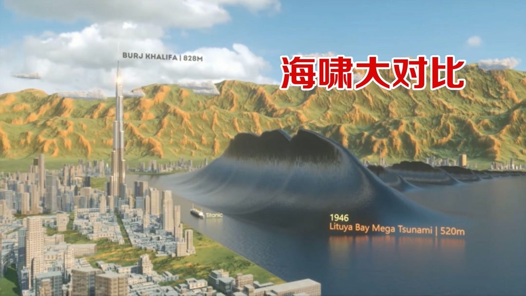 海啸高度大对比,你看过吗