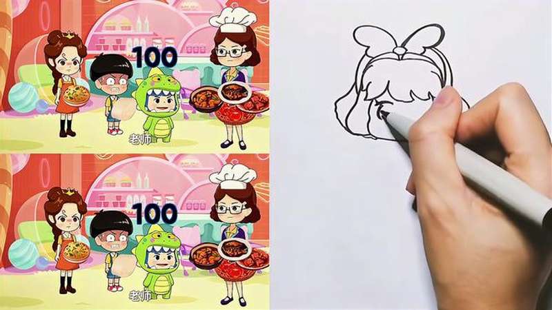 画个迷你白雪公主,简单易学,有喜欢的就跟着我一起画吧 #简笔画 #儿童...