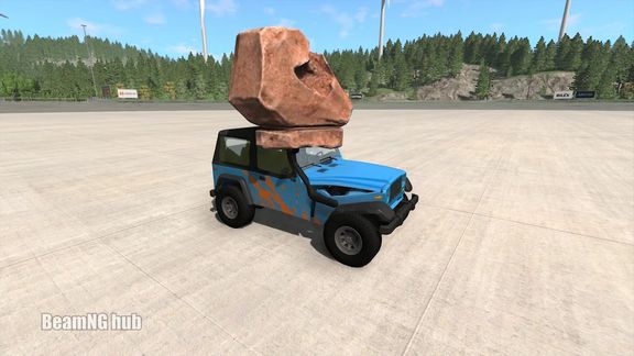 eamNG,重型物体vs汽车慢动作碰撞