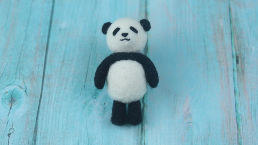 第七集 羊毛毡戳戳乐DIY可爱de熊猫教程