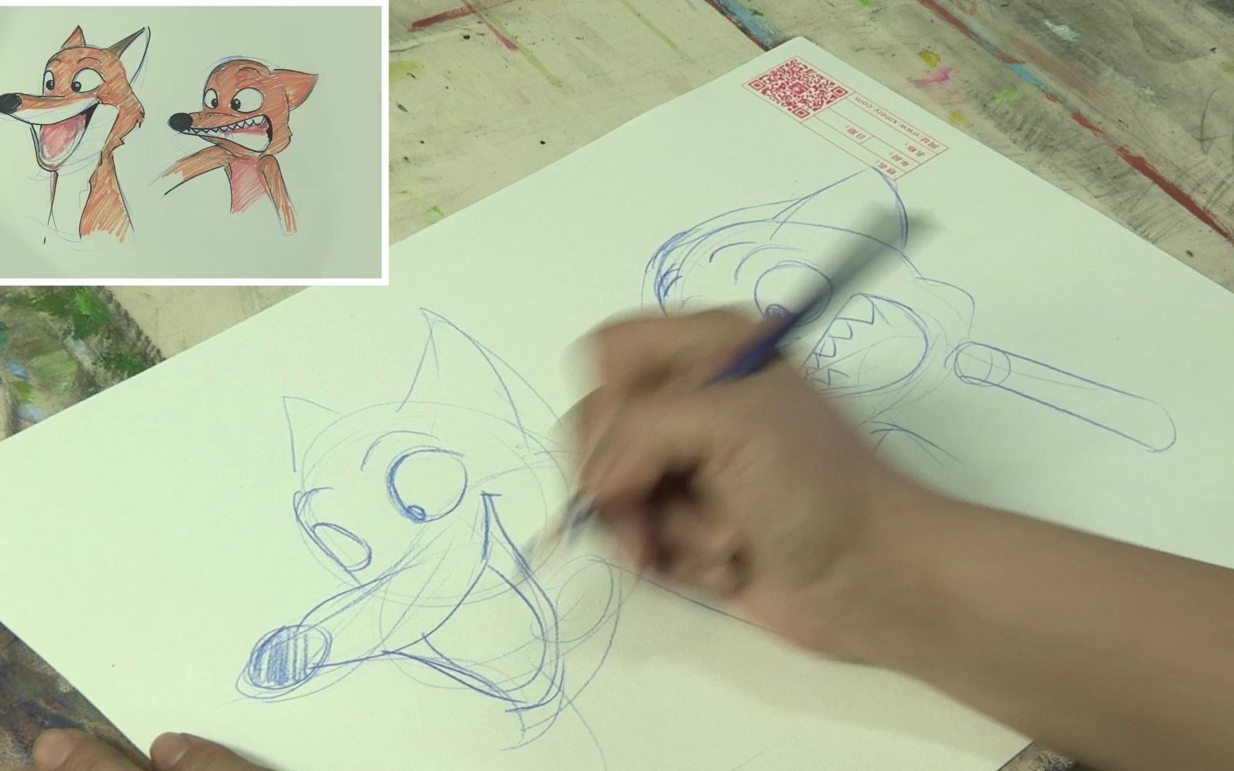 动漫培训课程画狐狸,北京画时代美术培训