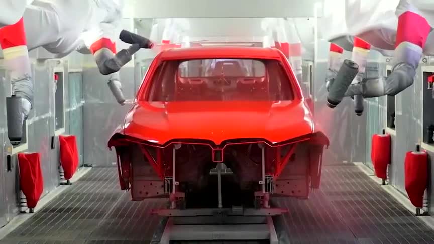 宝马X5汽车的制造过程,这场面不多见,堪称世界级工厂